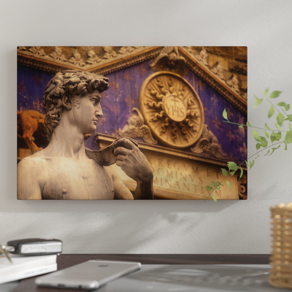 East Urban Home 'Statue of David Replica' Photographic Print on Canvas ...