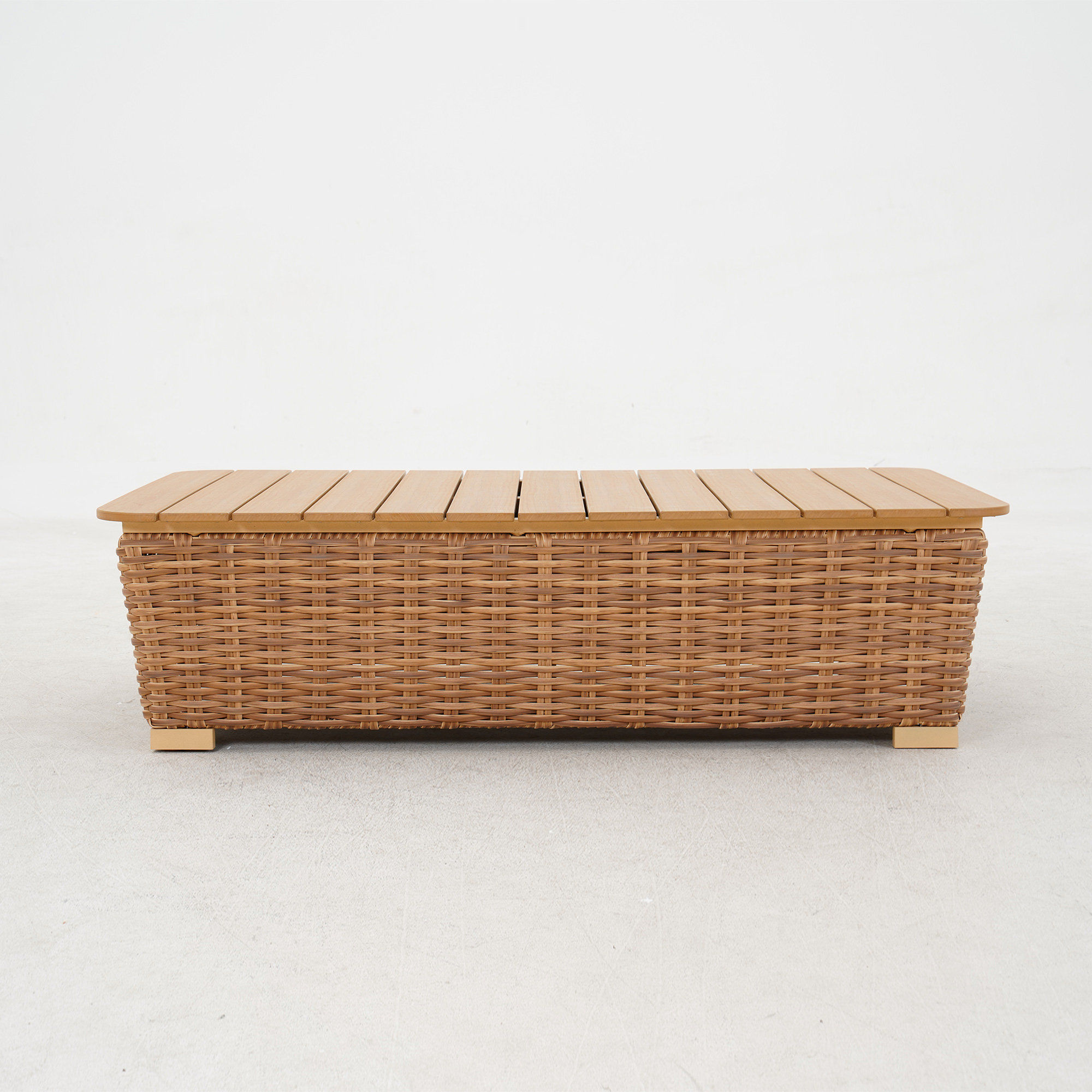 Birch Lane™ Windsor Aluminum Rattan Tabletop Coffee Table | Birch Lane