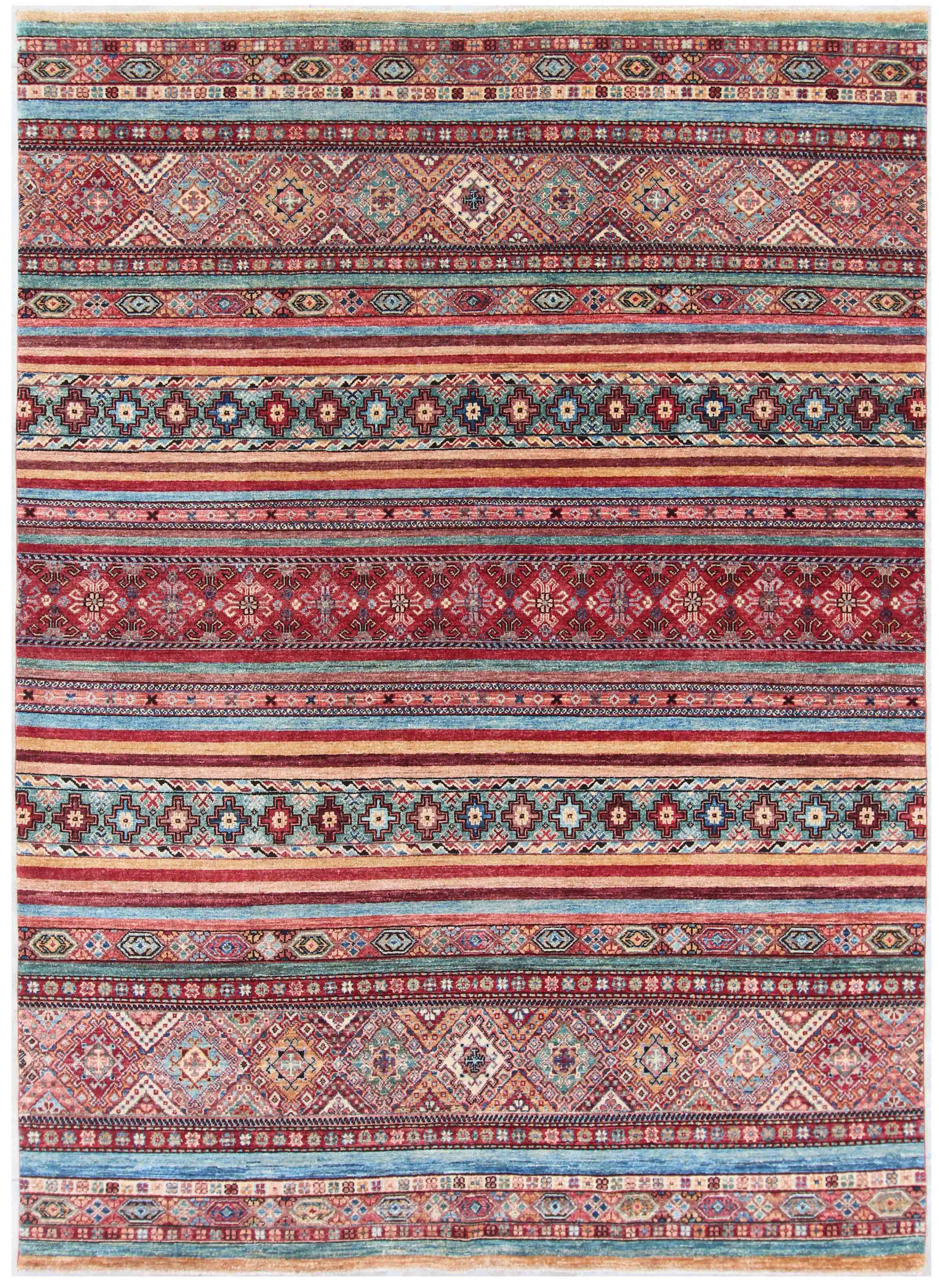 Latitude Vive Aillene Hand-Knotted 100% Wool Red/Pink/Blue Rug ...
