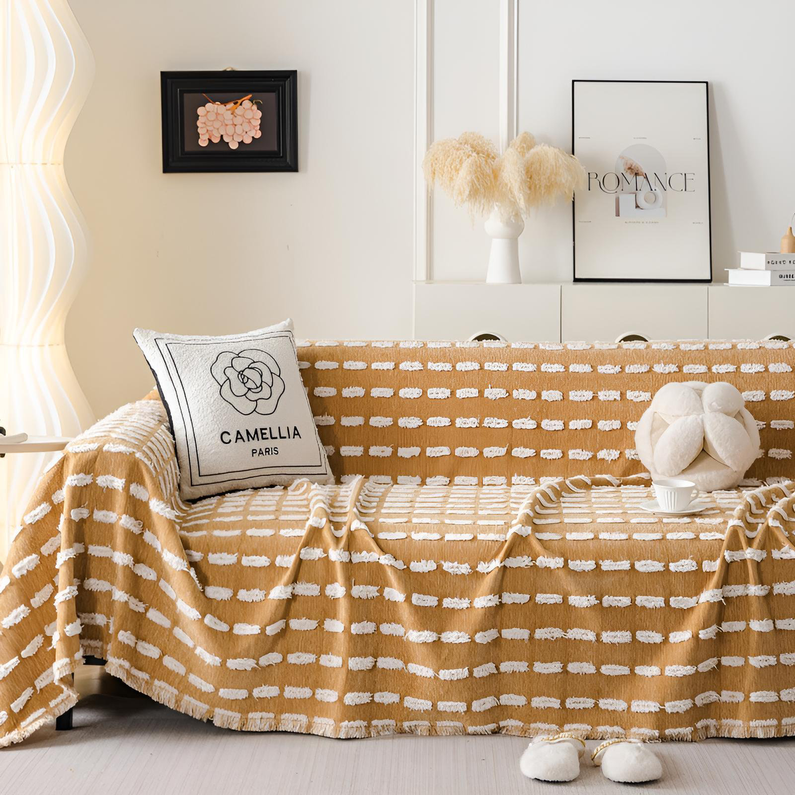 Loon Peak® Chenille Sofa Cover Cloth, Full Sofa Slipcover | Wayfair