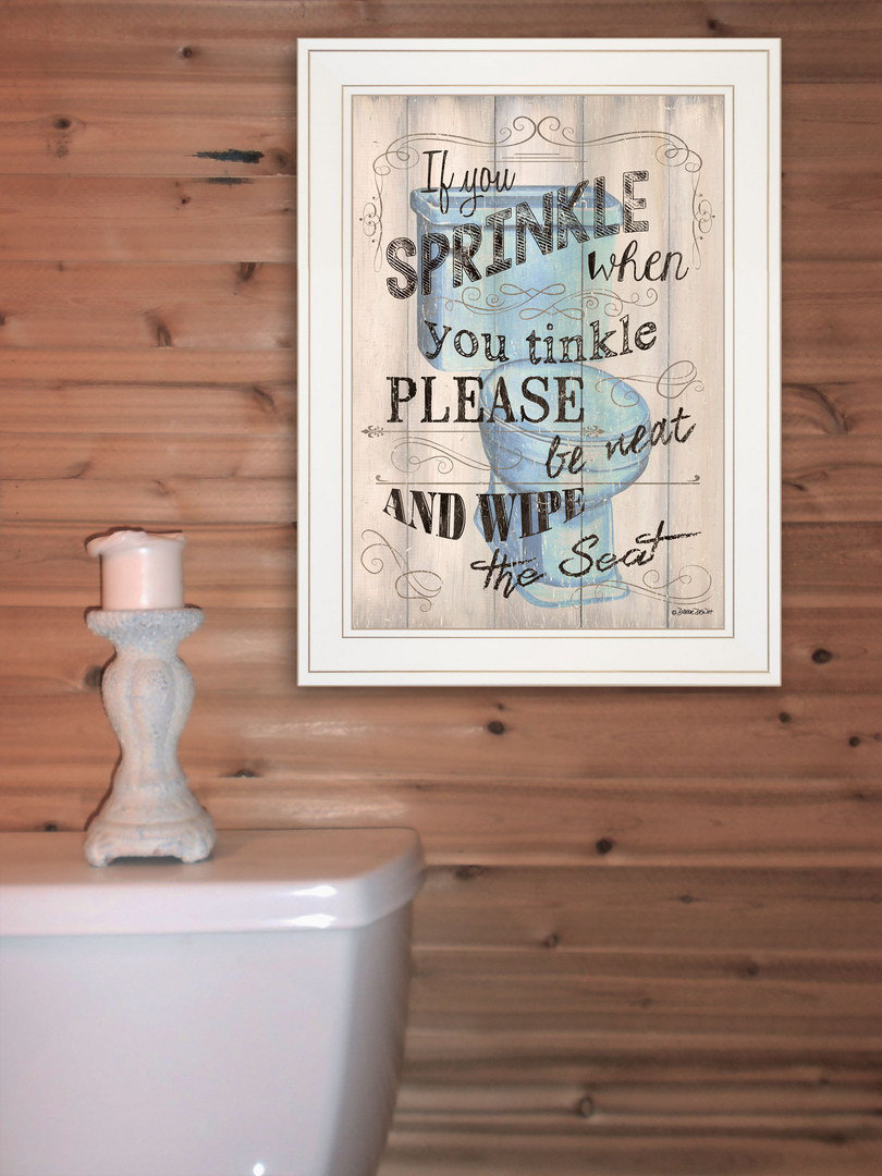 Trinx "Bathroom Humor" by Debbie DeWitt, Ready to Hang Framed print ...