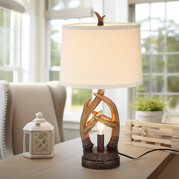 Loon Peak® Ezzard Rustic Antler Table Lamps | Wayfair