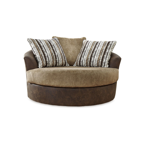 Rosalind Wheeler Bainbrudge Upholstered Swivel Barrel Chair | Wayfair