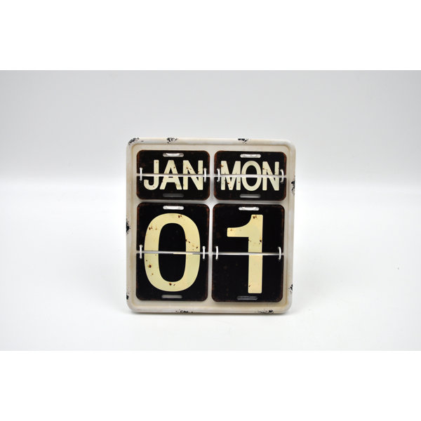 Williston Forge Table Top Vintage Calendar Wall Décor | Wayfair