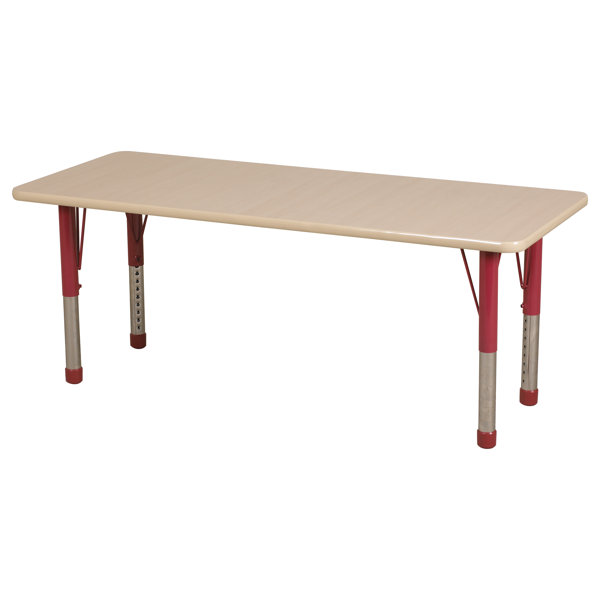 Factory Direct Partners Laminate Adjustable Rectangle Activity Table ...