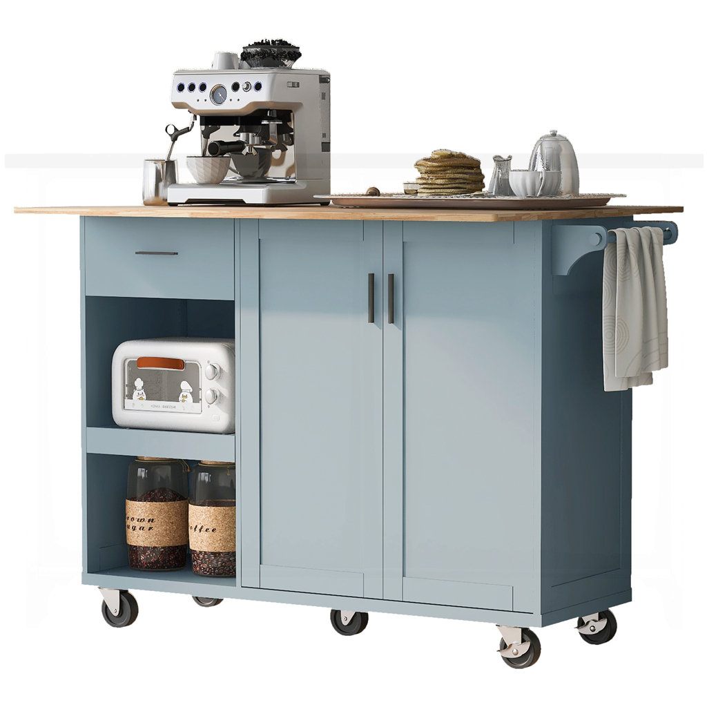 Lark Manor Kitchen Island with Foldable Counter Top - Wayfair Canada