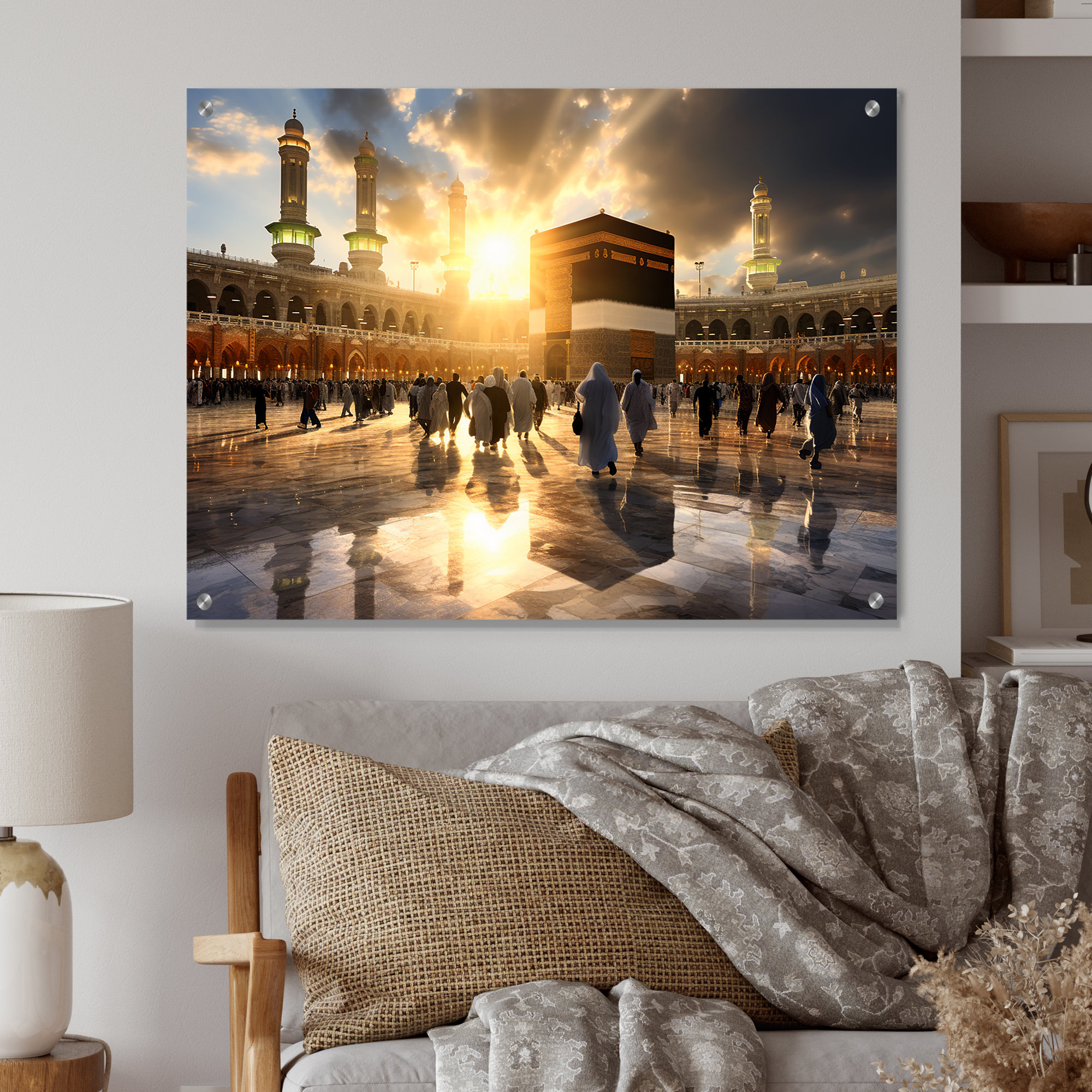 Design Art Islam Art Kaaba Reflection I - Islam Acrylic Wall Art Modern ...