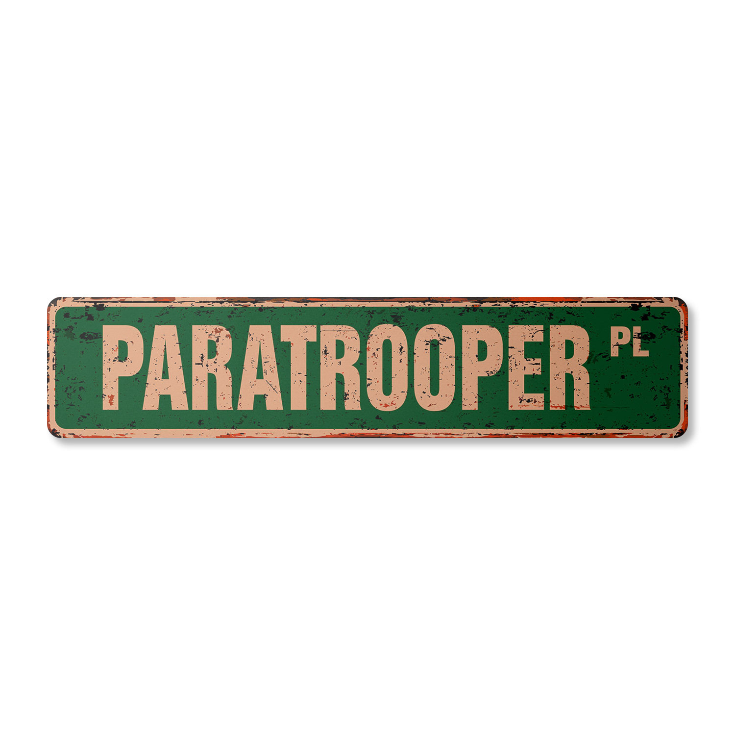 SignMission Paratrooper Street Sign Aluminum 7" X 30" | Wayfair
