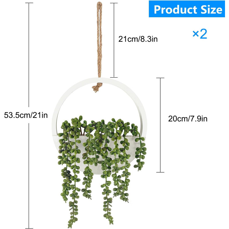 Mercer41 Artificial Hanging Succulents Wall Decoration | Wayfair