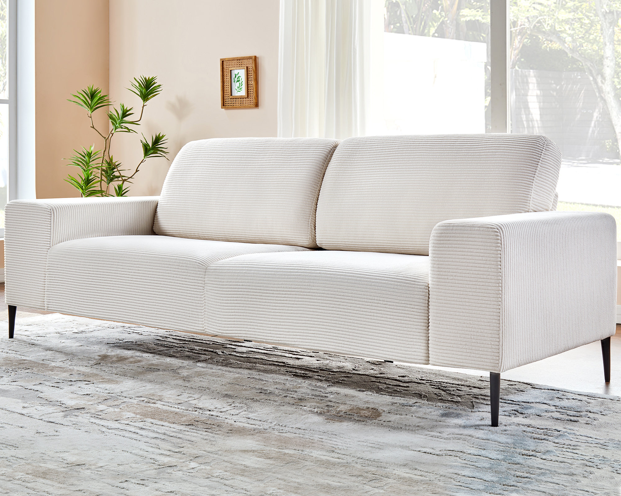 Wade Logan Brynnly 89'' Sofa Comfy Sofa Couch Modern Couch with Extra ...
