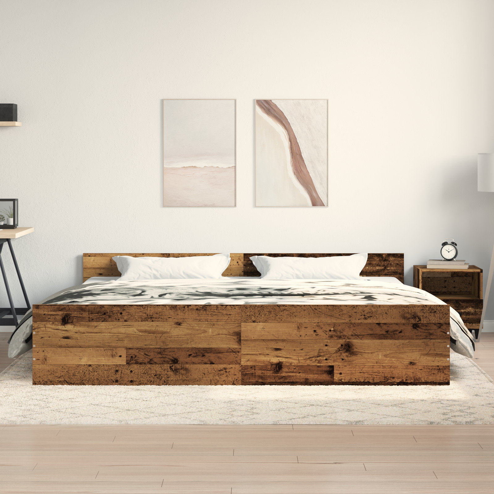 Alpen Home Bed Frame Set Of 2 Solid Oak Wood 200 X 200 Cm | Wayfair.co.uk