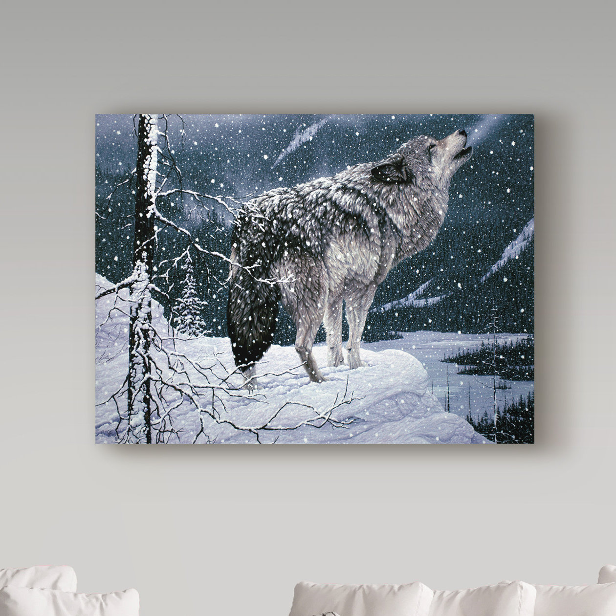 Millwood Pines Fazulla 'Lone Wolf' Graphic Art Print on Wrapped Canvas ...
