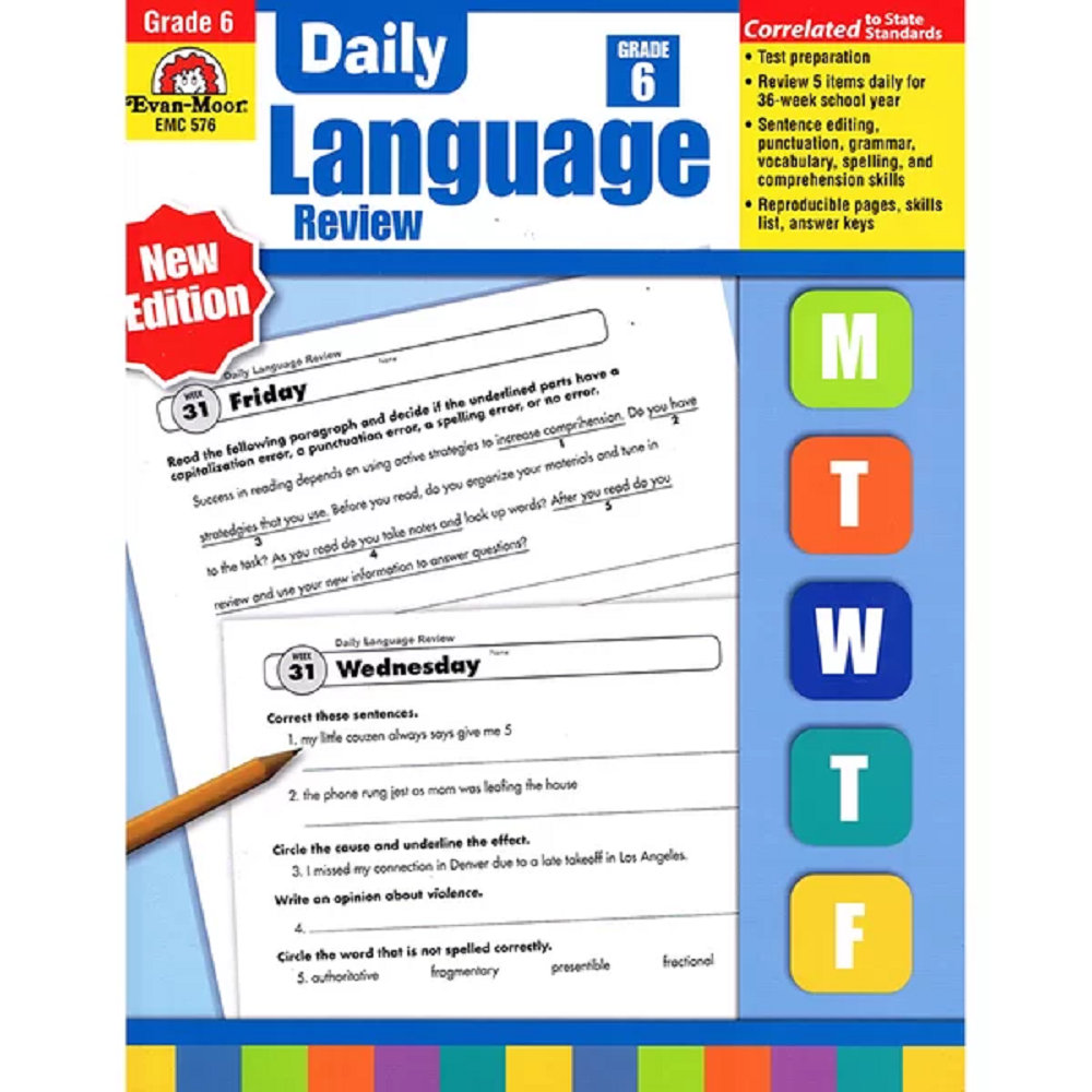 Evan-Moor Daily Language Review Grade 6 Book - Wayfair Canada