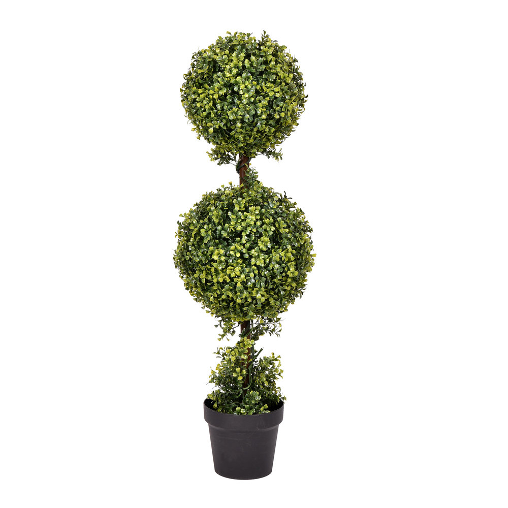 Darby Home Co 3' Artificial Double Ball Green Boxwood Topiary ...