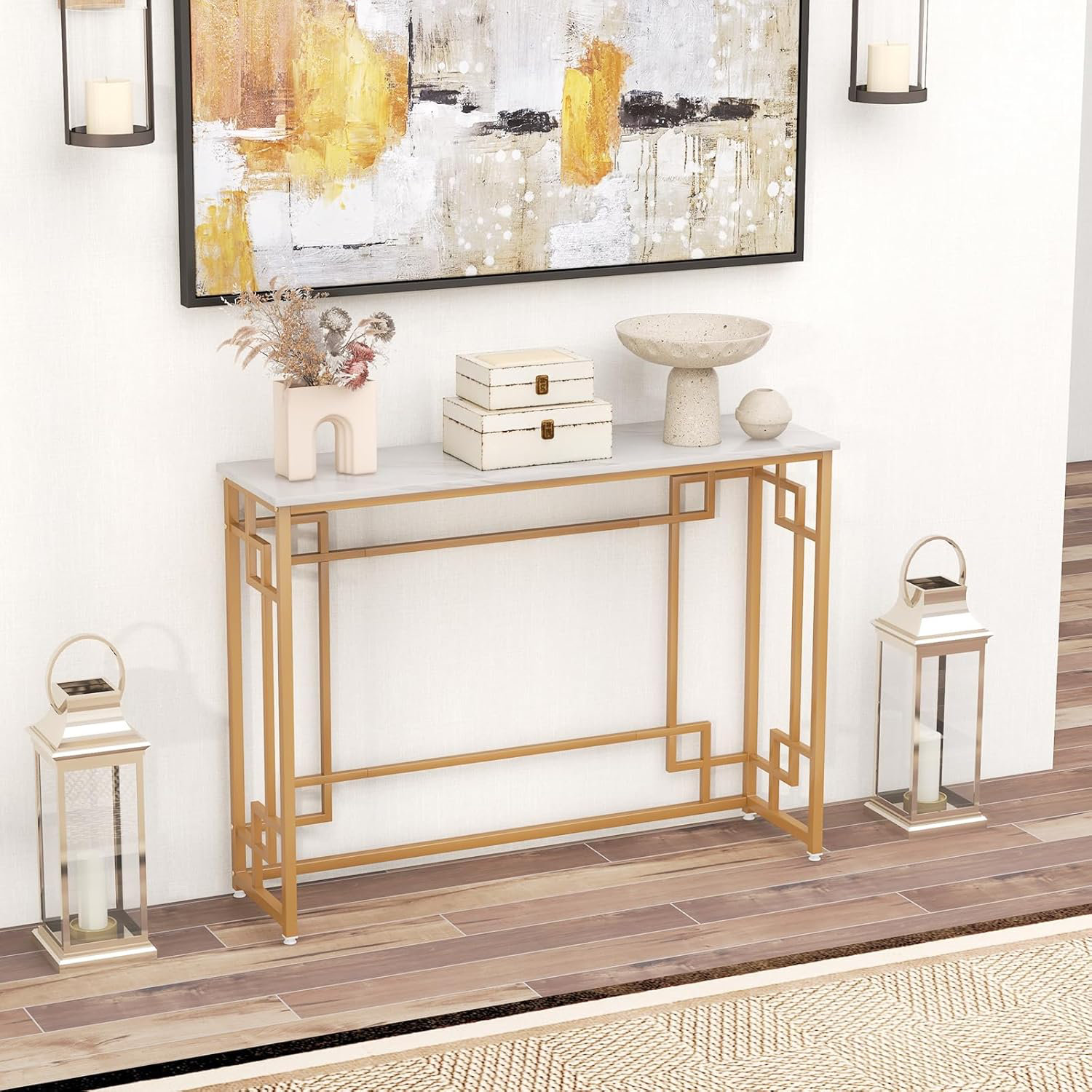 Mercer41 43.5-Inch Console Tables For Entryway - Foyer Table With ...