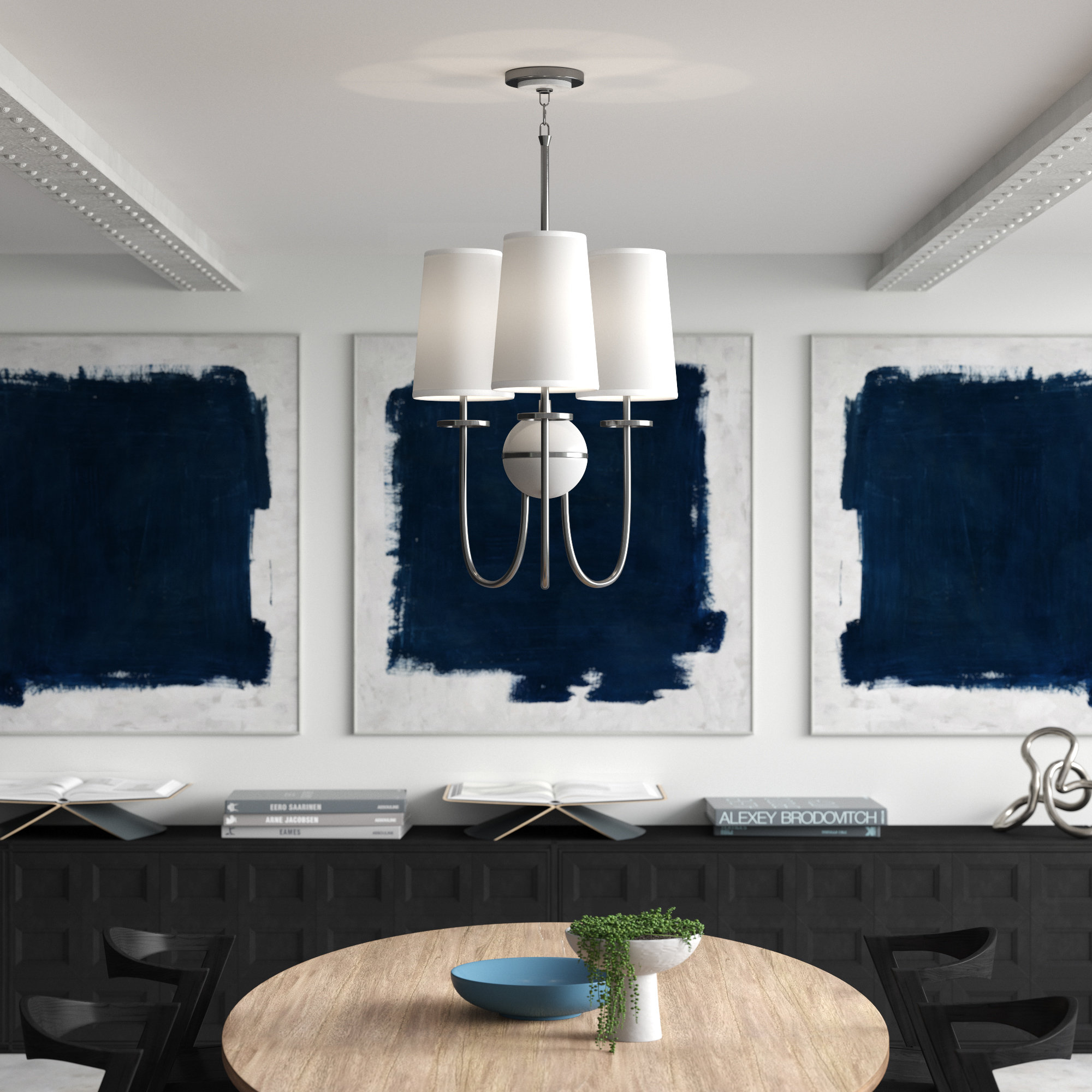 Robert Abbey Fineas 3 - Light Shaded Classic Chandelier - Wayfair Canada