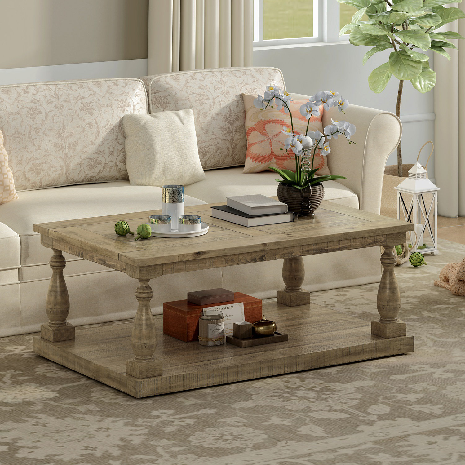 Alcott Hill Table basse simple en bois massif Devideen - Wayfair Canada