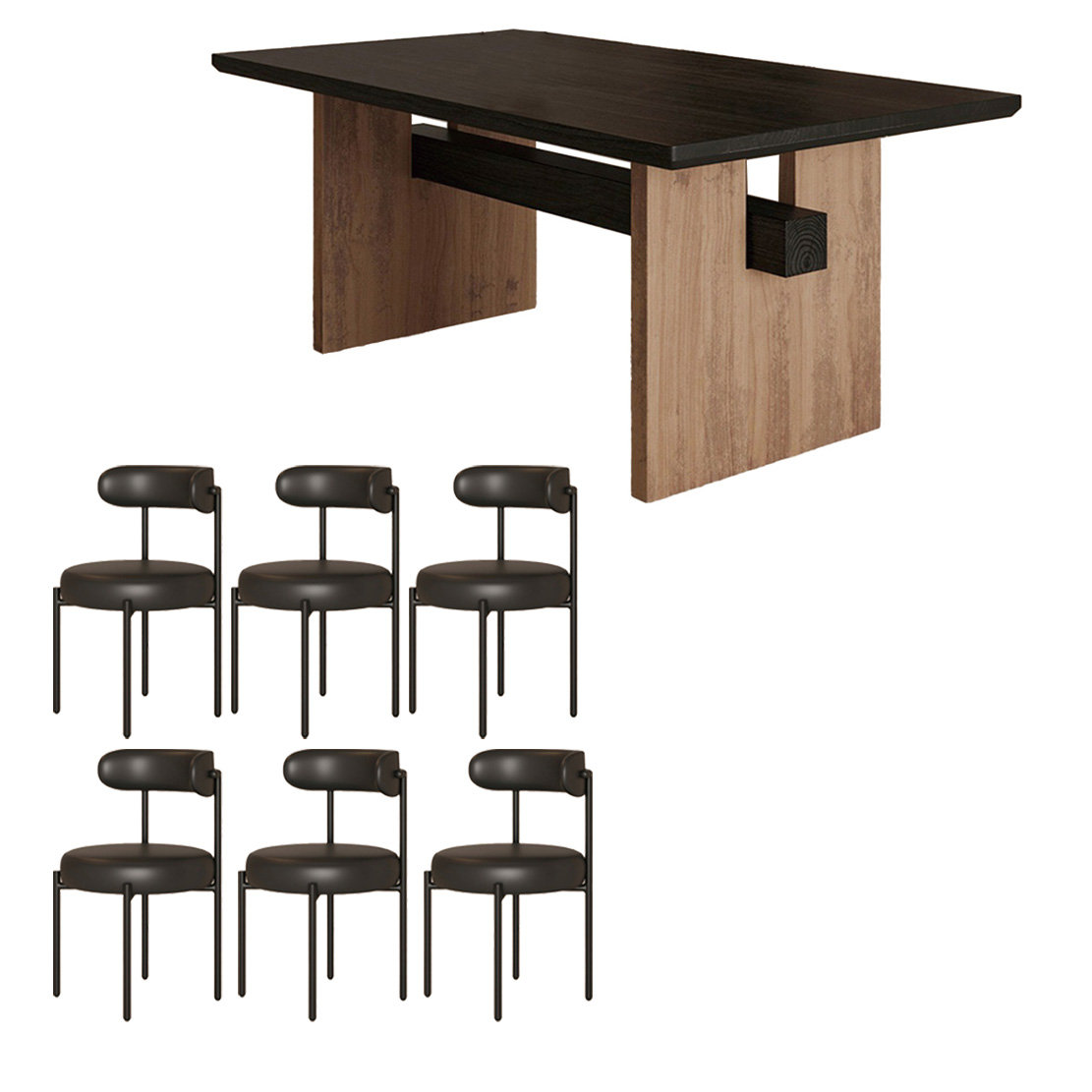 Waagy Classic vintage solid wood table set - Wayfair Canada