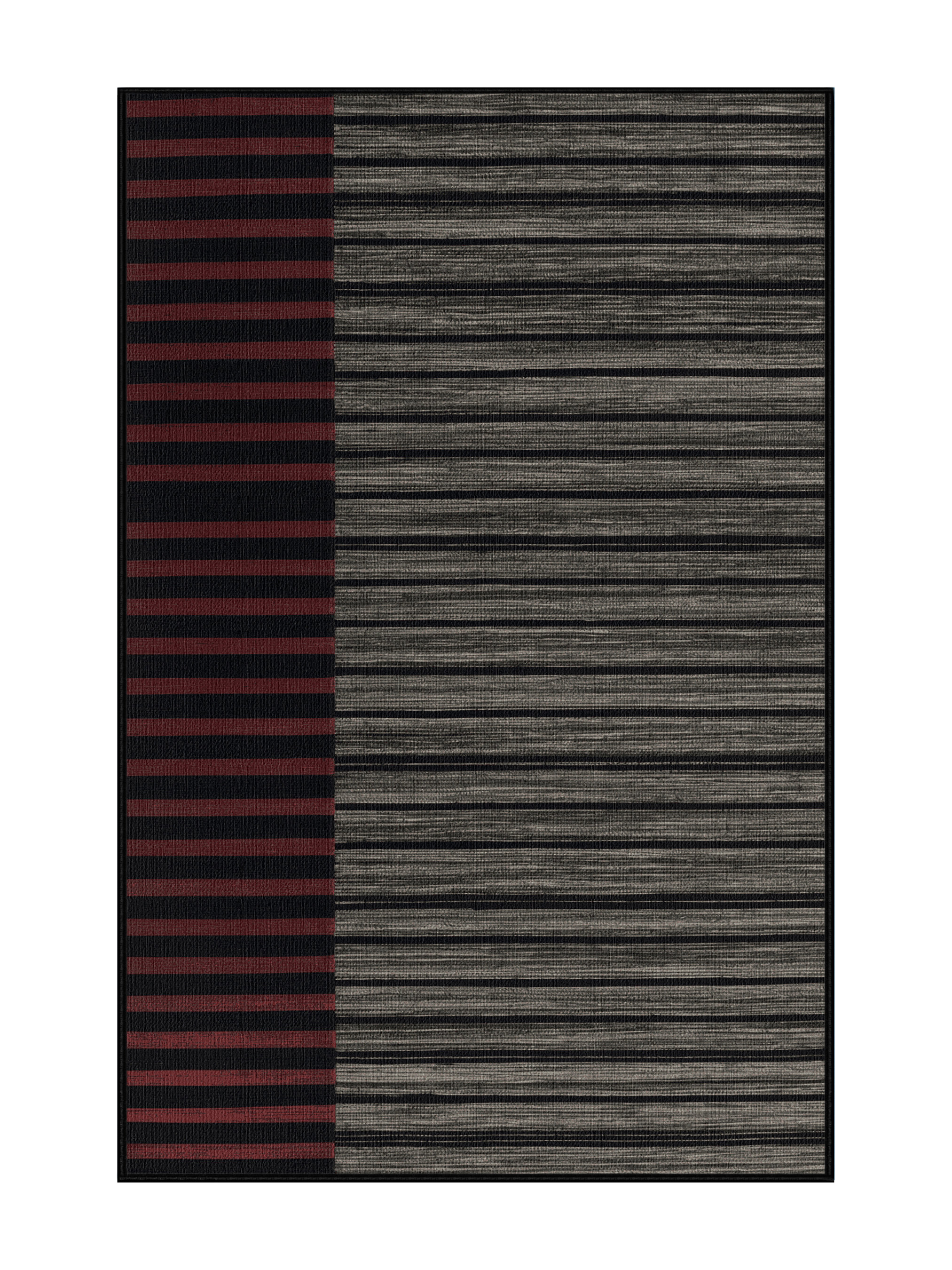 Hokku Designs Machine Washable Horizontal Stripes Brown Area Rug | Wayfair