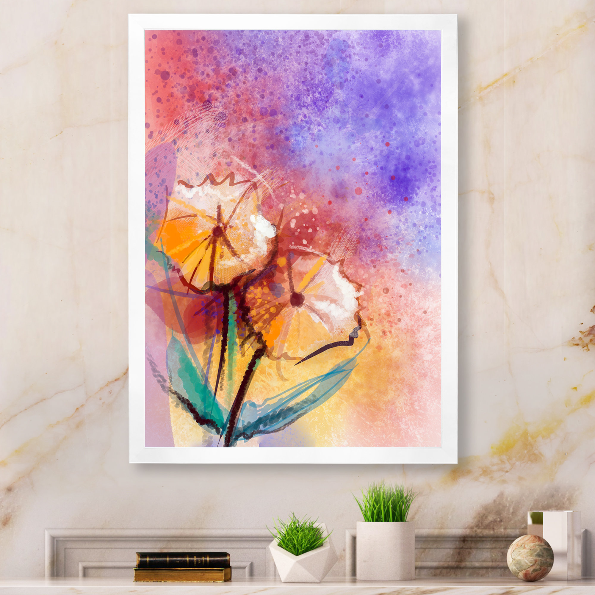 Winston Porter Paintbrush Daisy Spring Element III - Modern ...