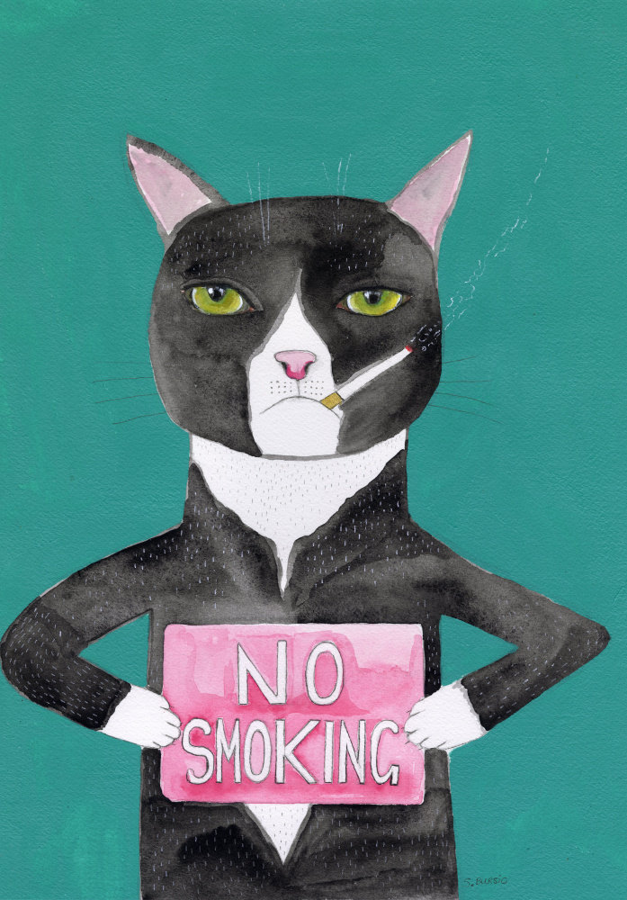 Happy Larry Smoking cat | Wayfair.co.uk
