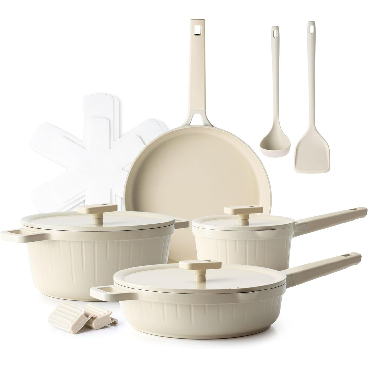 BN-LINKKL Ceramic Cookware Set, Pro Series Pots And Pans Set Nonstick ...