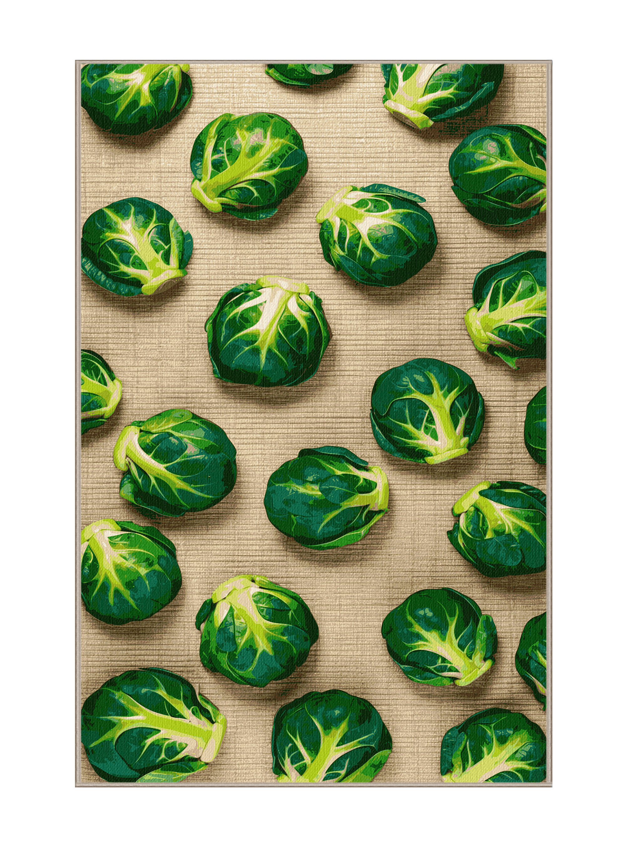 Dakota Fields Washable Brussels Sprouts Vegetables Area Rug | Wayfair