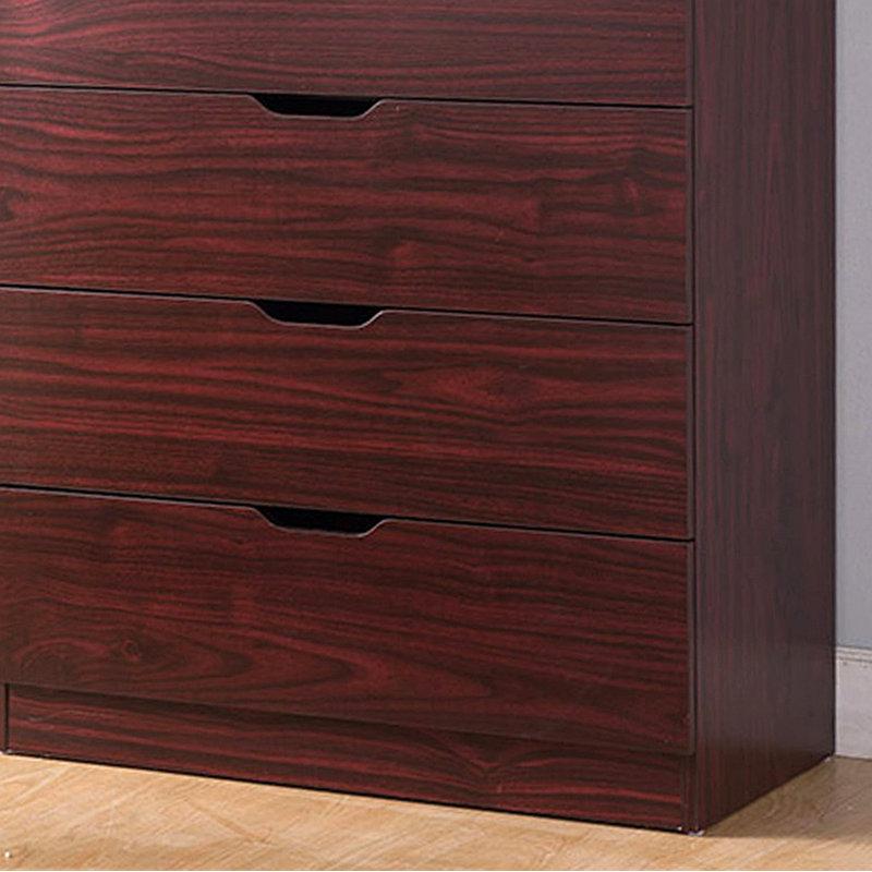 Ebern Designs 5 Drawer Bedroom Dresser, Home Chest Cabinet With Cut-Out ...