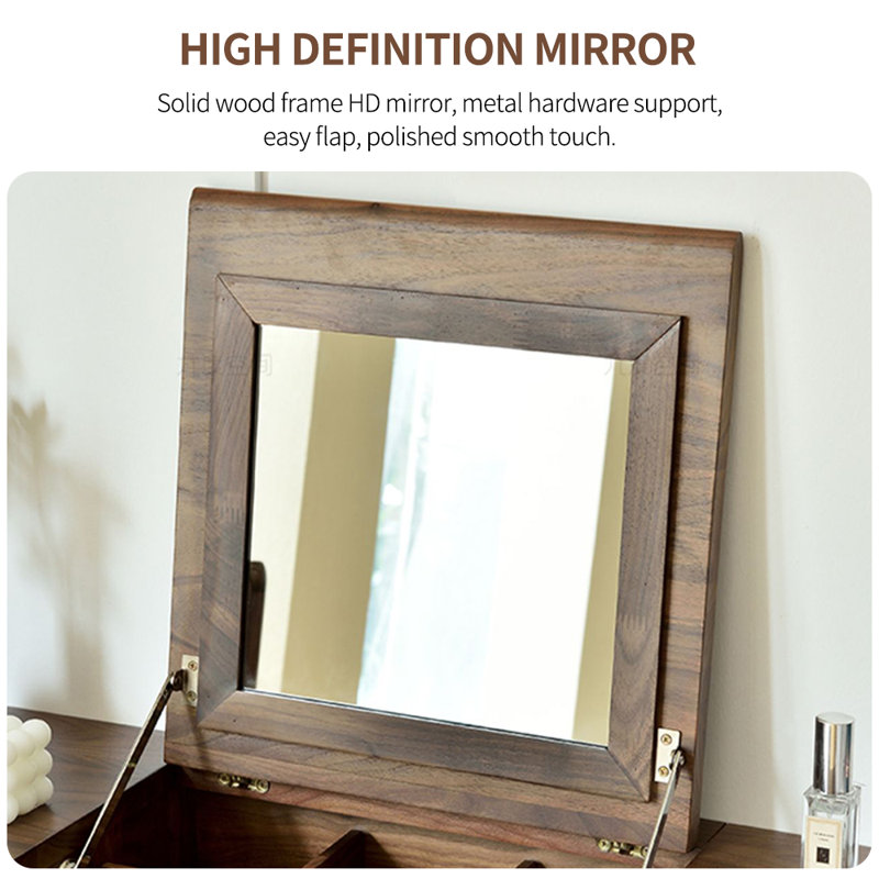 Enjoy Comfort Living Simple modern solid wood clamshell Makeup Vanity ...