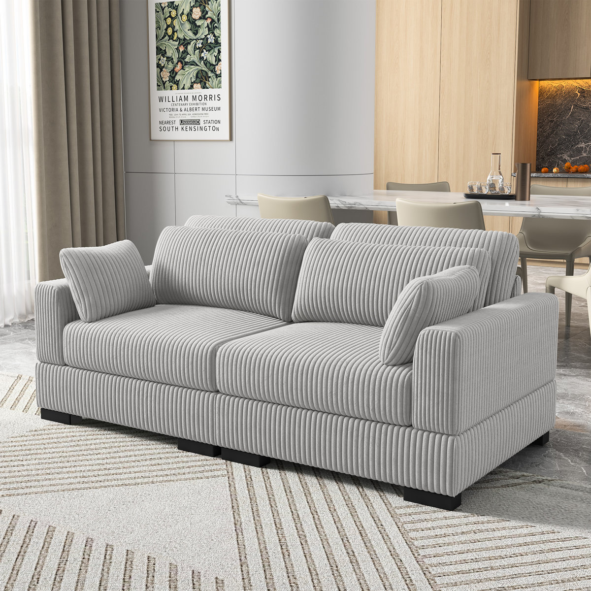 Ebern Designs Zenaide 70.8'' Square Arms Loveseat & Reviews | Wayfair
