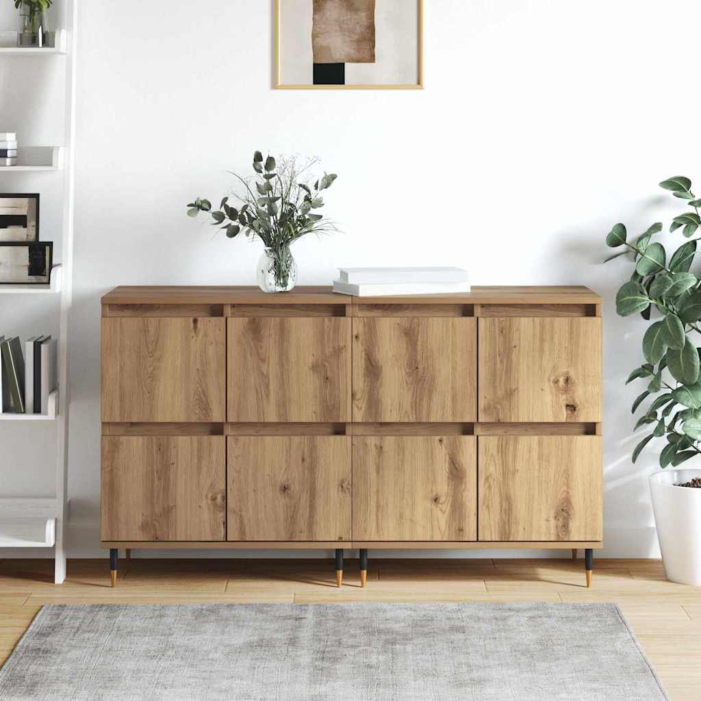 Norden Home Sideboards 2 Pcs Artisan Oak 120 X 35 X 70 Cm Engineered ...