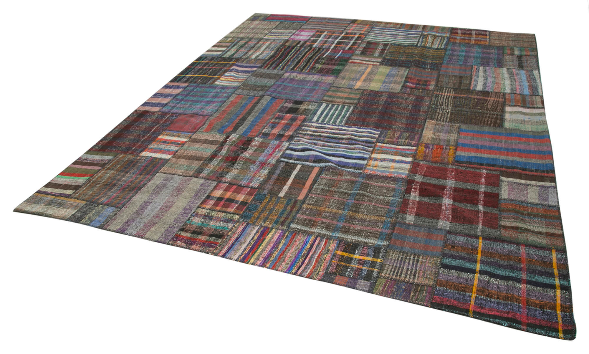 Lofy Kırk Yama Hand Knotted Wool Patchwork Rug | Wayfair