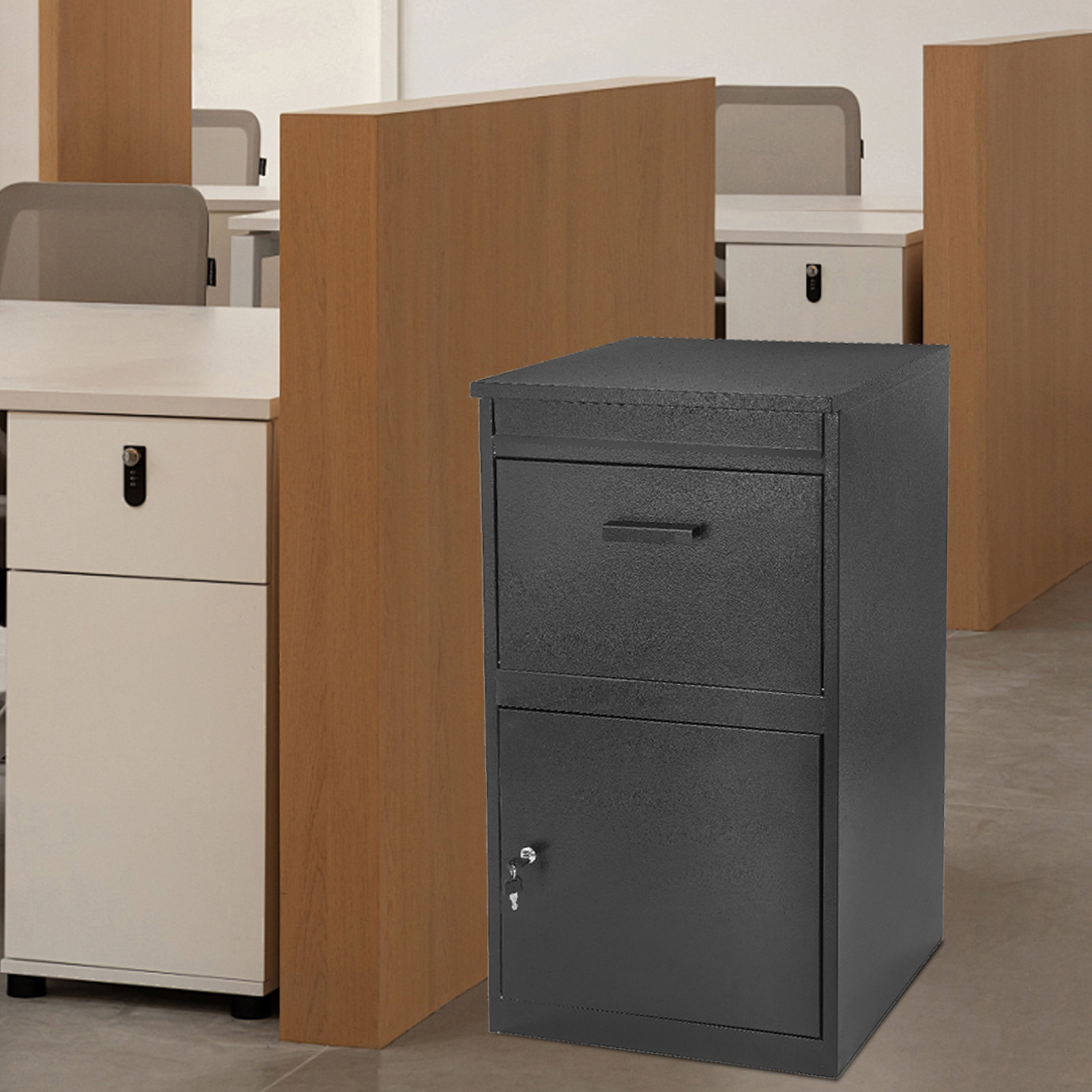 YXSUN Delivery Box, Wall-Mounted Parcel Drop Box, Mail Box With Key ...