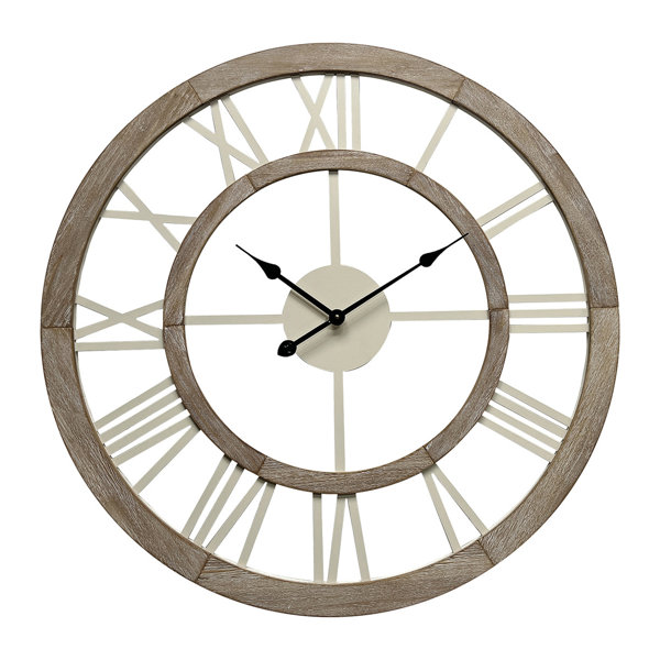 Gracie Oaks Elara Wood Modern Farmhouse Wall Clock & Reviews | Wayfair