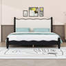 Latitude Run® Platform Bed with Upholstered Headboard and Sturdy Wooden ...