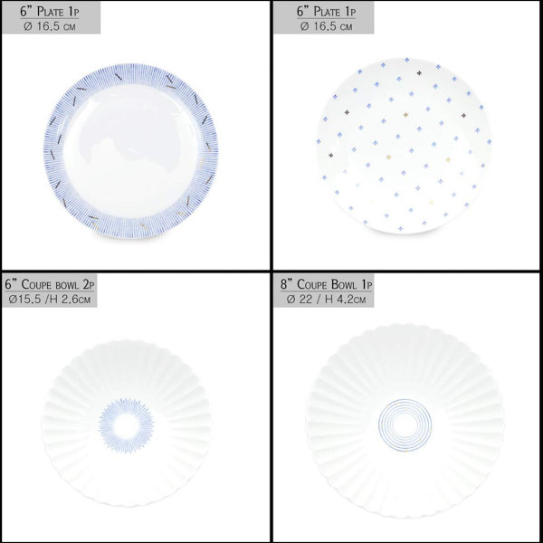 HANKOOK CHINAWARE Bone China Dinnerware Set - Service for 4 | Wayfair