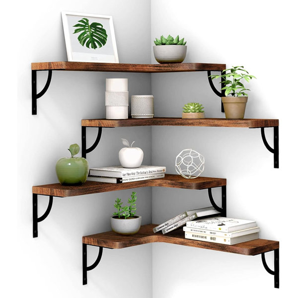 17 Stories Kristilynn 4 Piece Corner Shelf | Wayfair