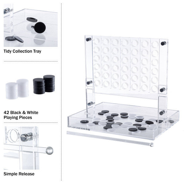 Trademark Games 4 Player Acrylic Four In A Row Set & Reviews | Wayfair