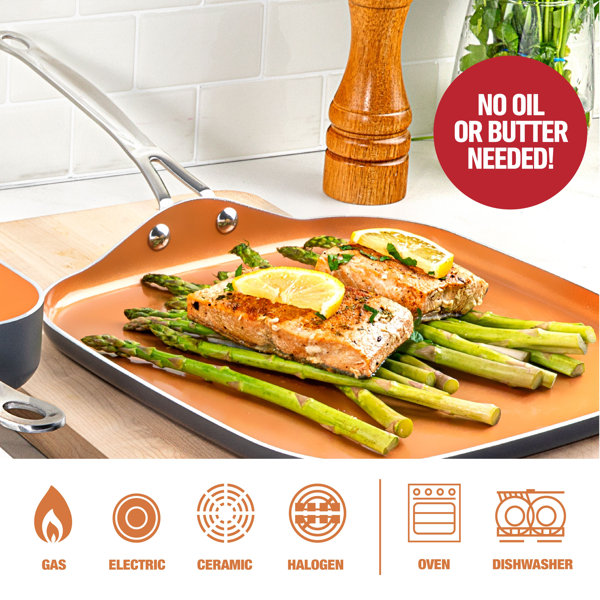 Gotham Steel Nonstick 10.5'' Griddle Pan with Stay Cool Handle ...