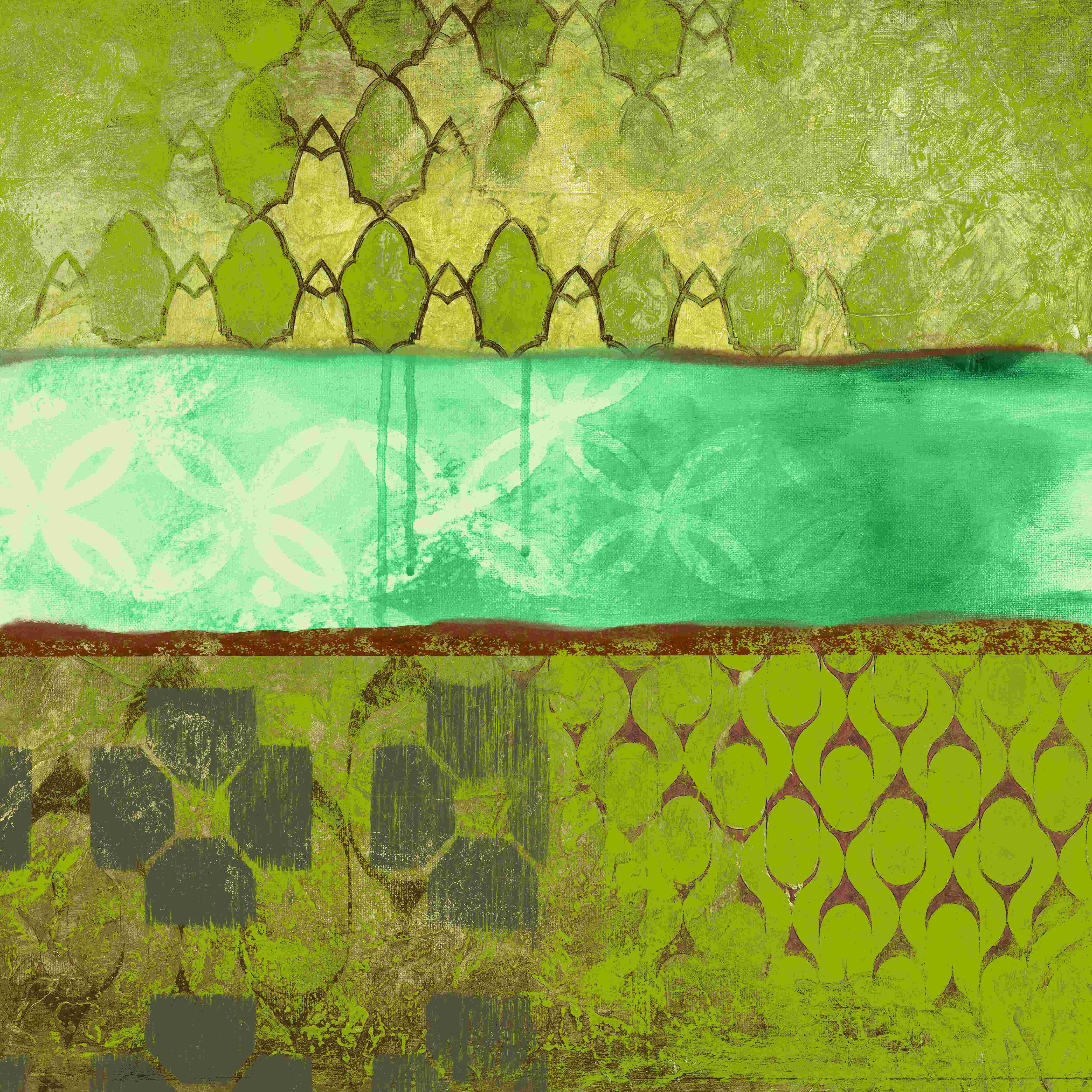 Winston Porter Pattern Teal Lime 3 - Wayfair Canada