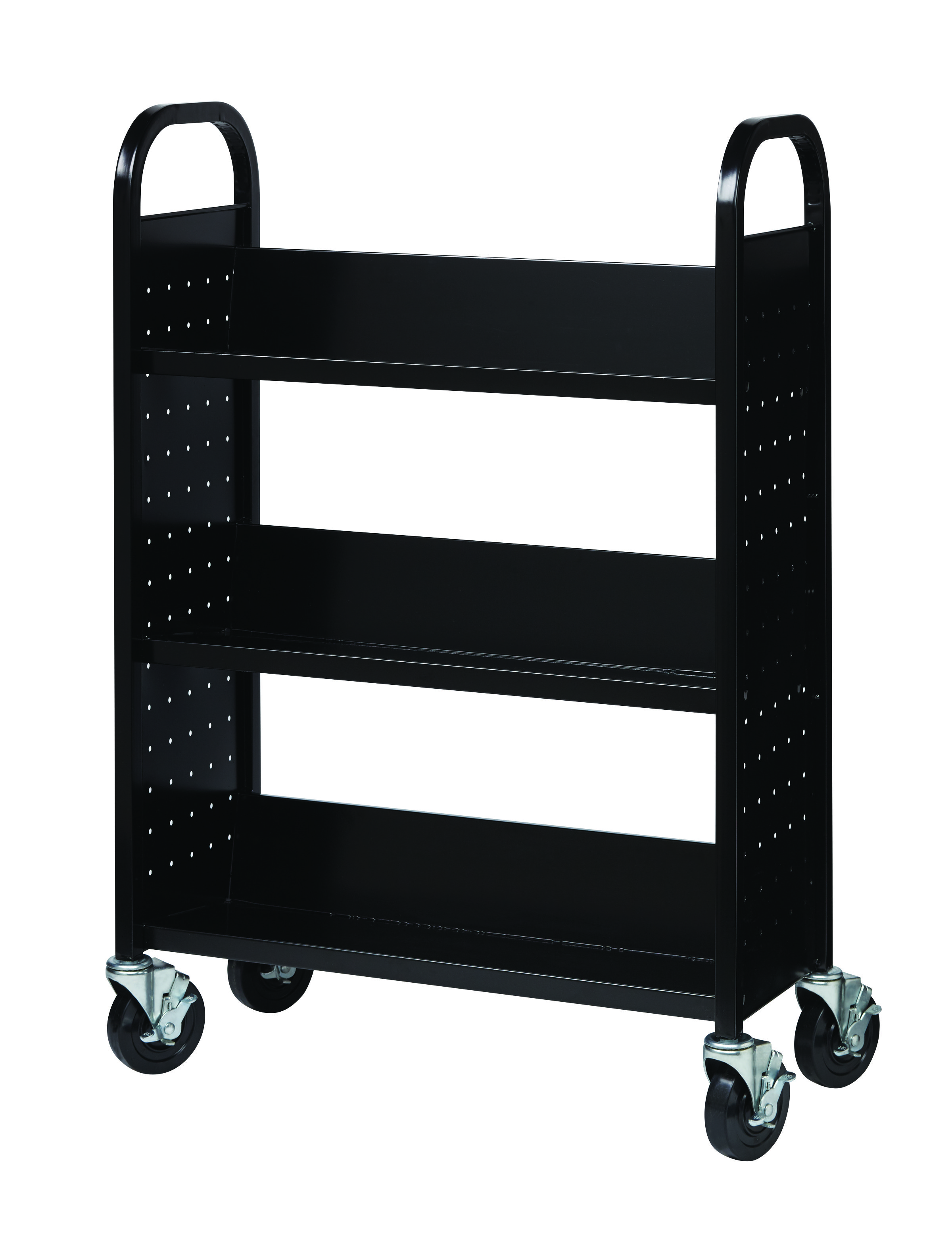 Inbox Zero Christiern Single-sided Mobile Book Cart for Schools and ...