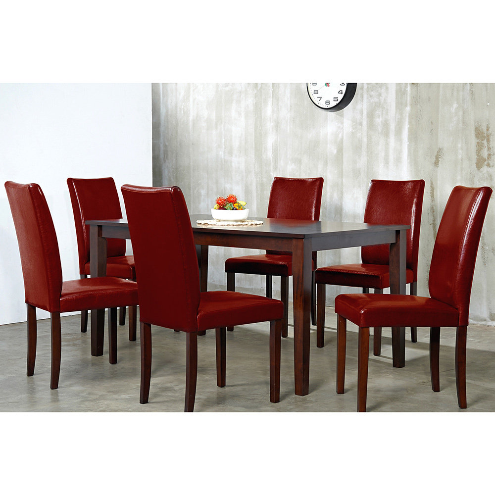 Red Barrel Studio® 6 - Person Rubberwood Solid Wood Dining Set ...