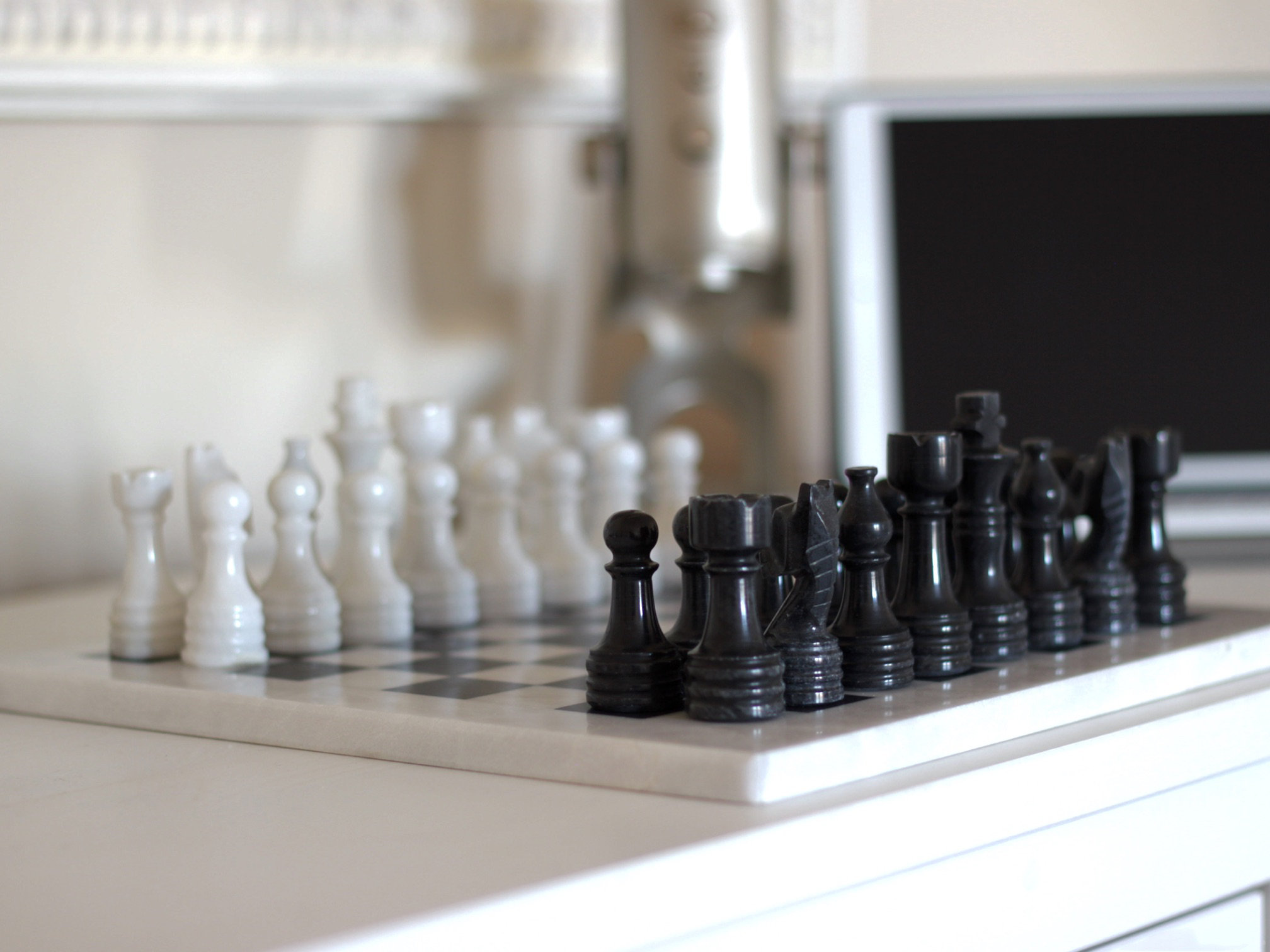 Marble Cultures Premium Chess Set - 12 Inch Marble Chess Set with ...