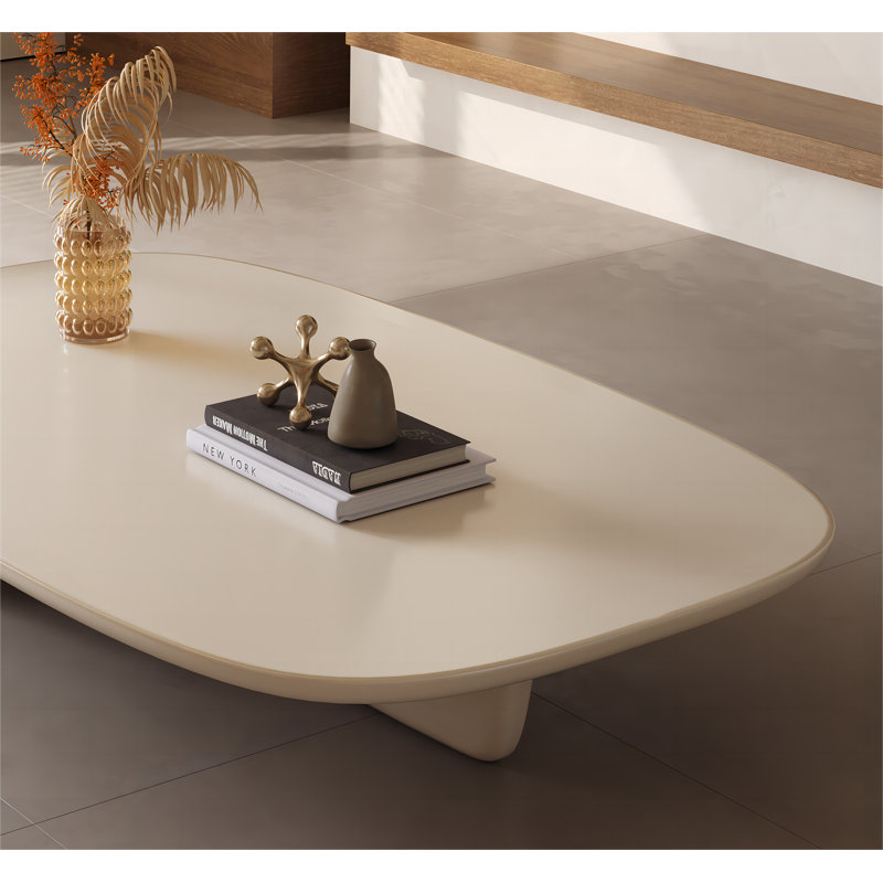 Ivy Bronx Rudina Modern Nesting Coffee Table Set - Oval Wood Double Leg ...