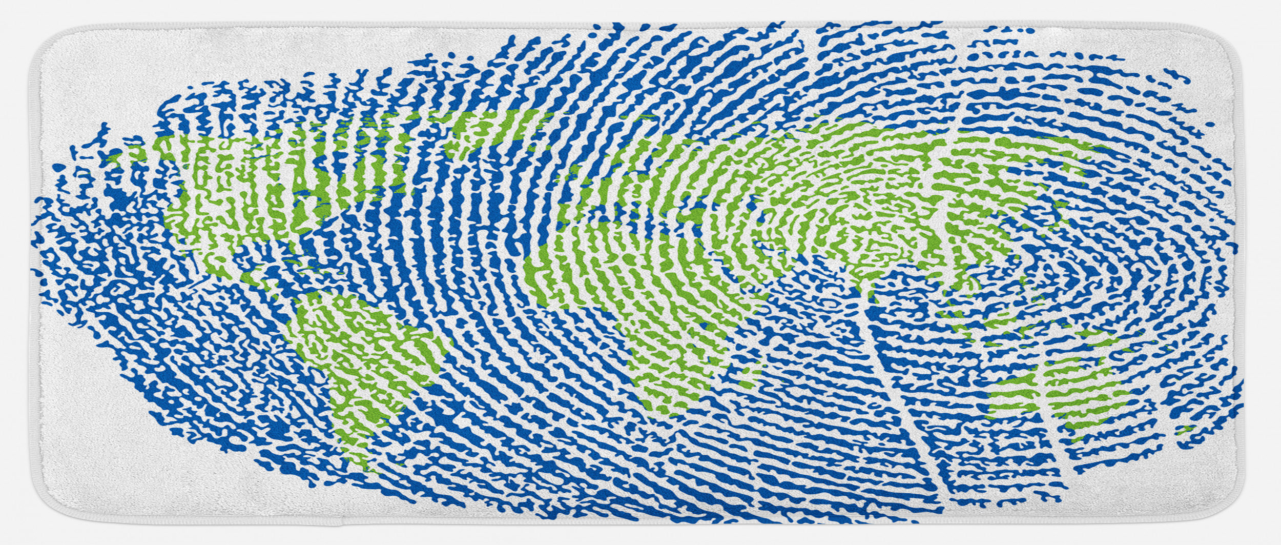 East Urban Home Map Of The World Fingerprint Style Continents Asia ...