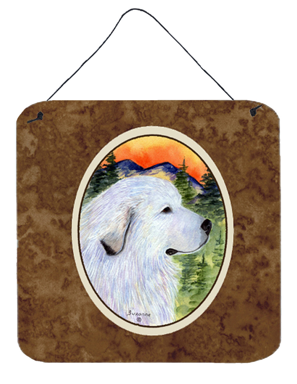 Caroline's Treasures Great Pyrenees Painting Print Plaque | Wayfair