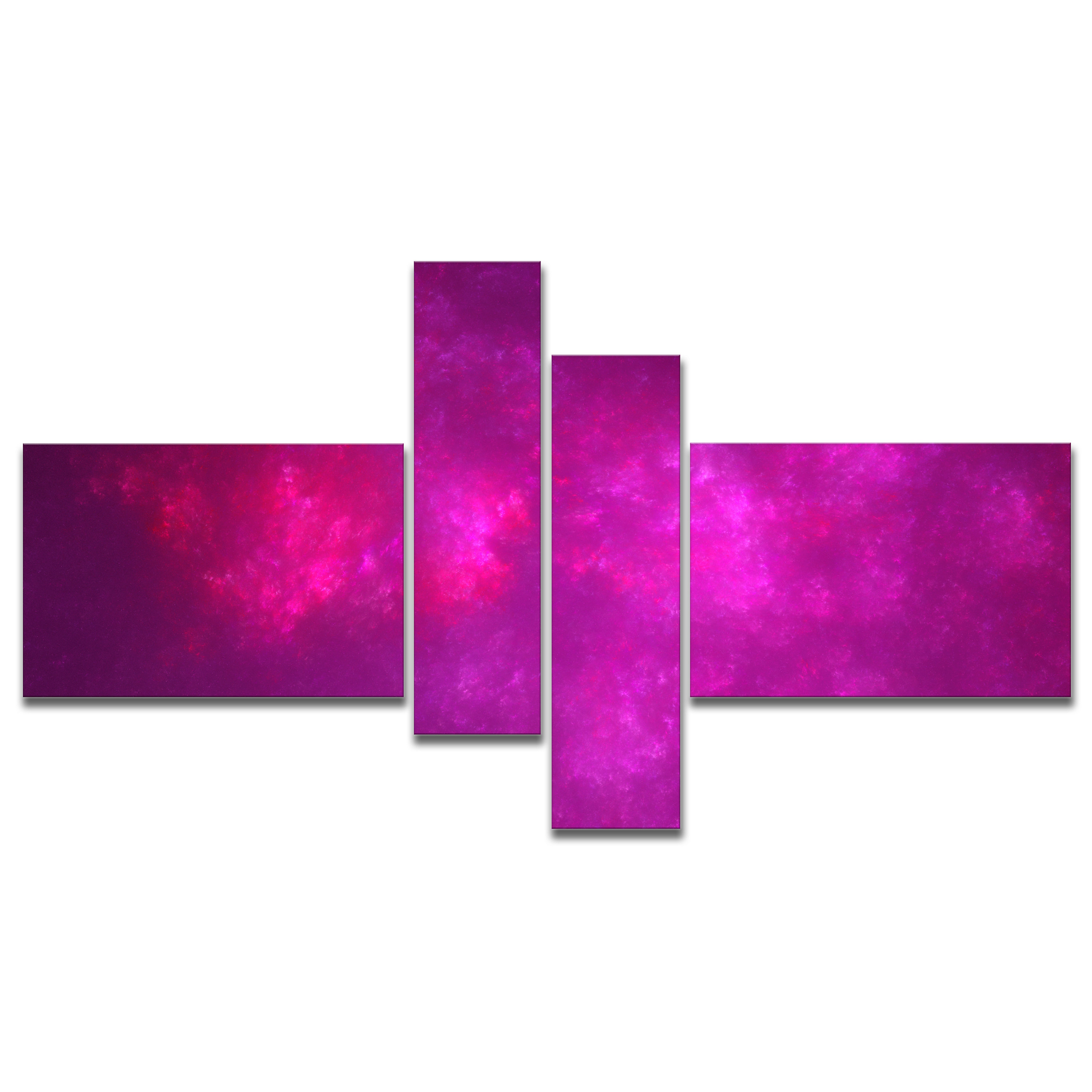 East Urban Home 'Bright Pink Starry Fractal Sky' Graphic Art Print ...