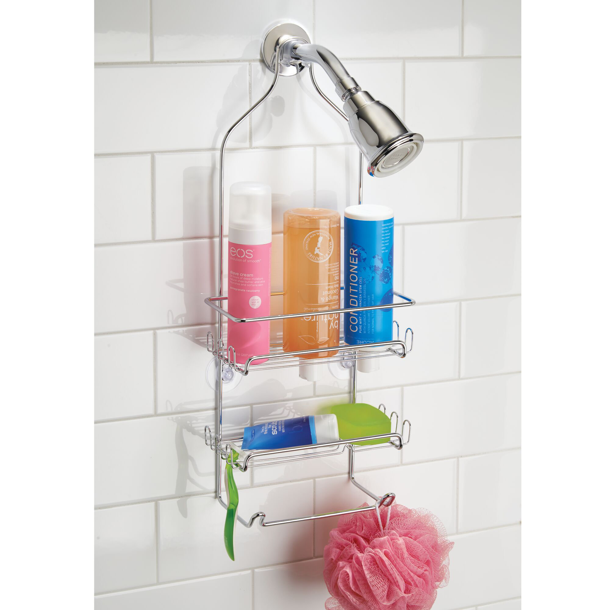 iDesign Milo Metal Wire Hanging Shower Caddy, 4.25" x 9" x 21.25 ...