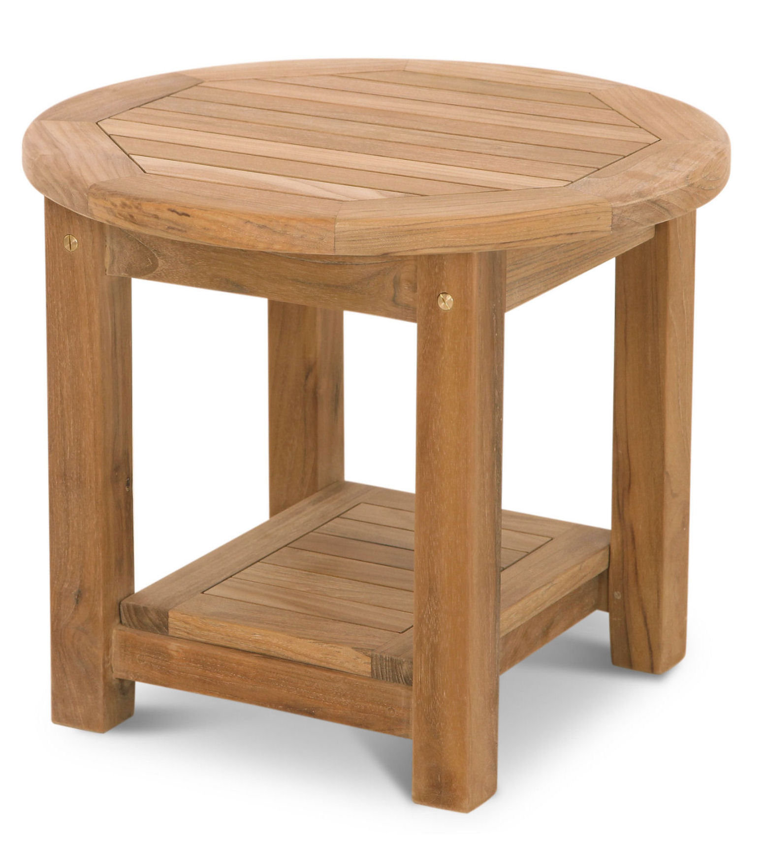 Rosecliff Heights Table d'appoint ronde classique en teck de 21 po avec ...