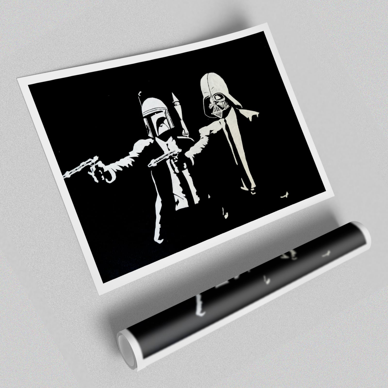 East Urban Home 'Star Wars Pulp Fiction' - Unframed Graphic Art Print ...